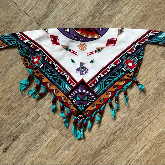 Vintage | Accessories | Vintage 8s Beaded Southwestern Boho Bandana ...